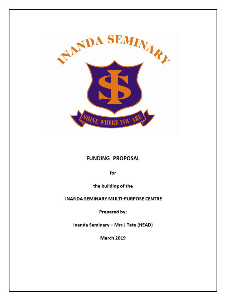 Inanda Seminary Multi-Purpose Centre Proposal March 2019 | PDF ...