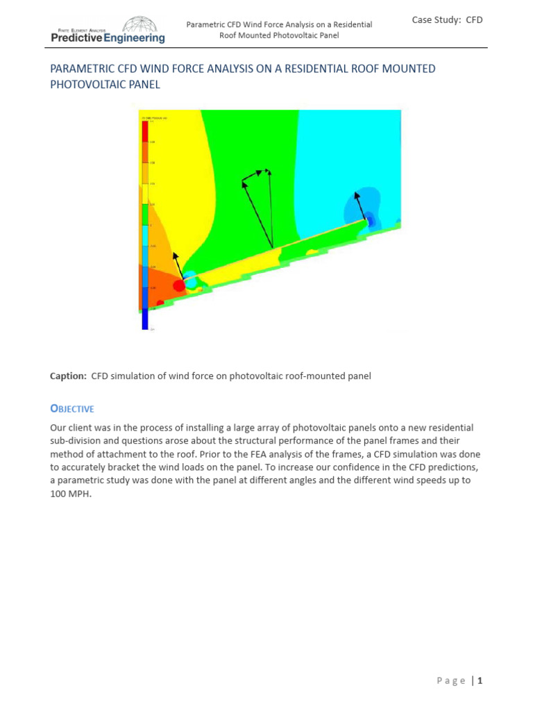Parametric CFD Wind Force Analysis On A Residential Roof Mount | PDF | Computational Fluid ...