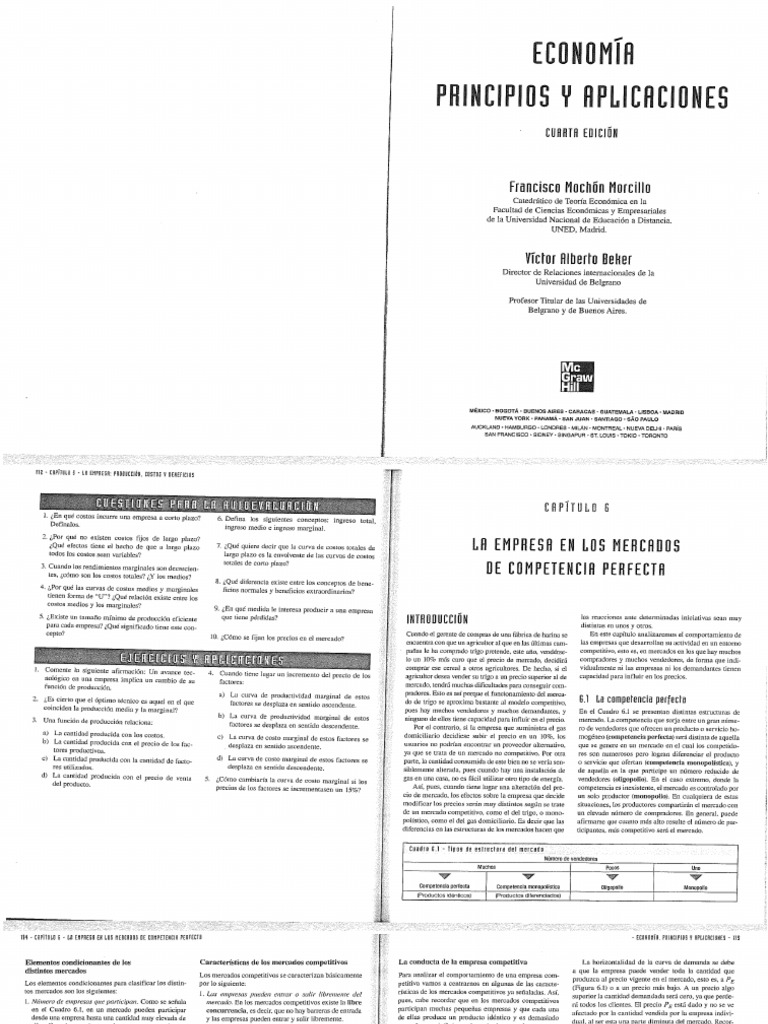 Monchon y Becker - Economía (Cap 6 y 9) | PDF