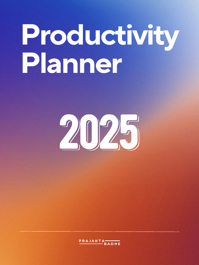2025 Productivity Planner | PDF