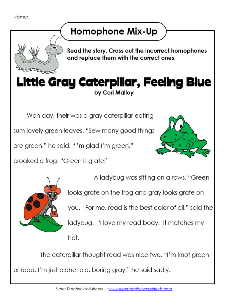 Grade 3 Homophones Practice (Page 4 Is Answer Key) Week of May 18 | PDF ...