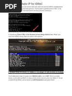 Reset The IDRAC and Configure Static IP For IDRAC6 | PDF