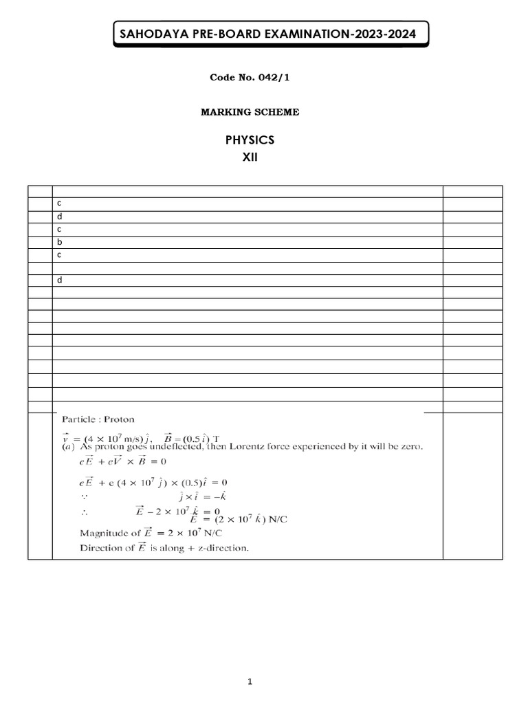 Physics - Ms -Set - 1 | PDF | Electron | Photoelectric Effect