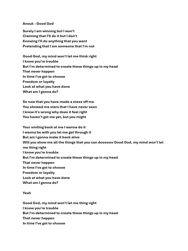 Anouk - Good God | PDF