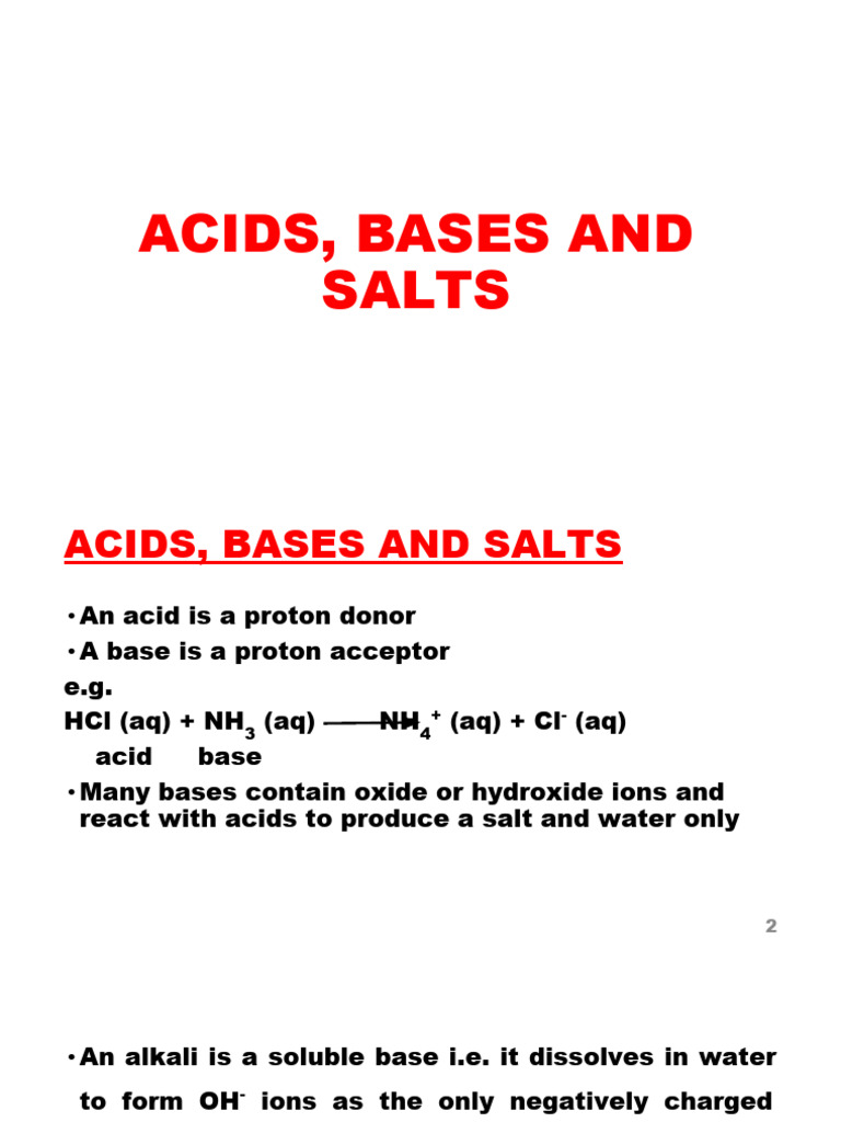 Understanding Acids, Bases, and Salts | PDF | Acid | Hydroxide