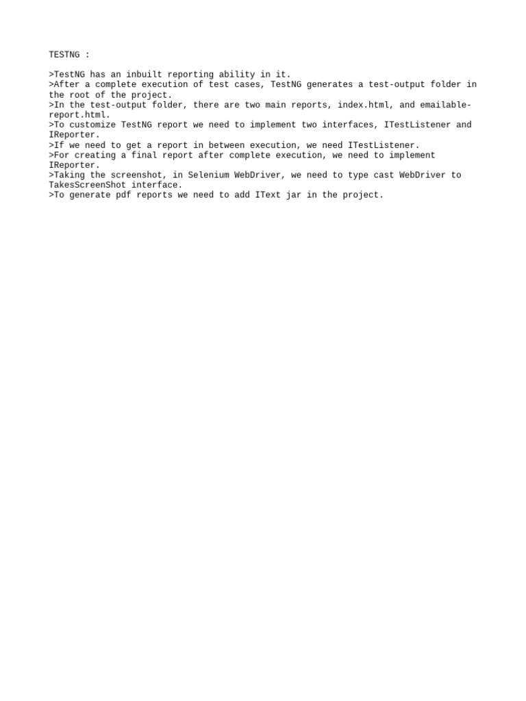 Customizing TestNG Reports in Selenium | PDF