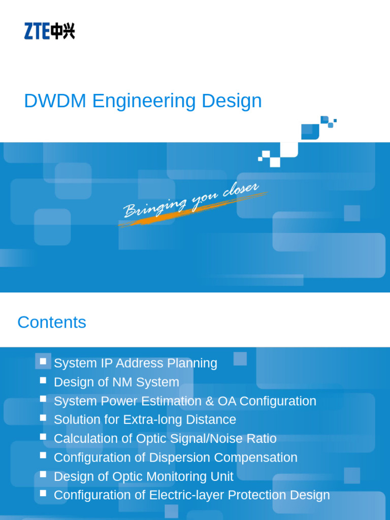 DWDM-A-CH-DWDM Engineering Design 74P | PDF | Computer Network | Amplifier