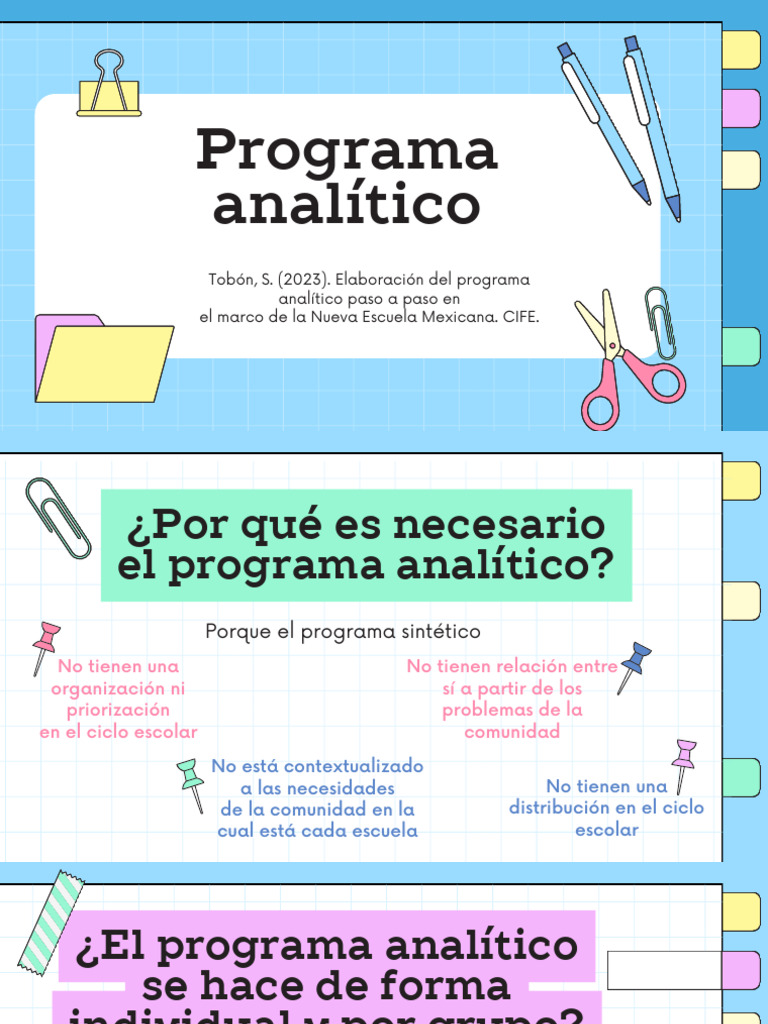Presentación Programa Analítico | PDF | Plan de estudios | Aprendizaje
