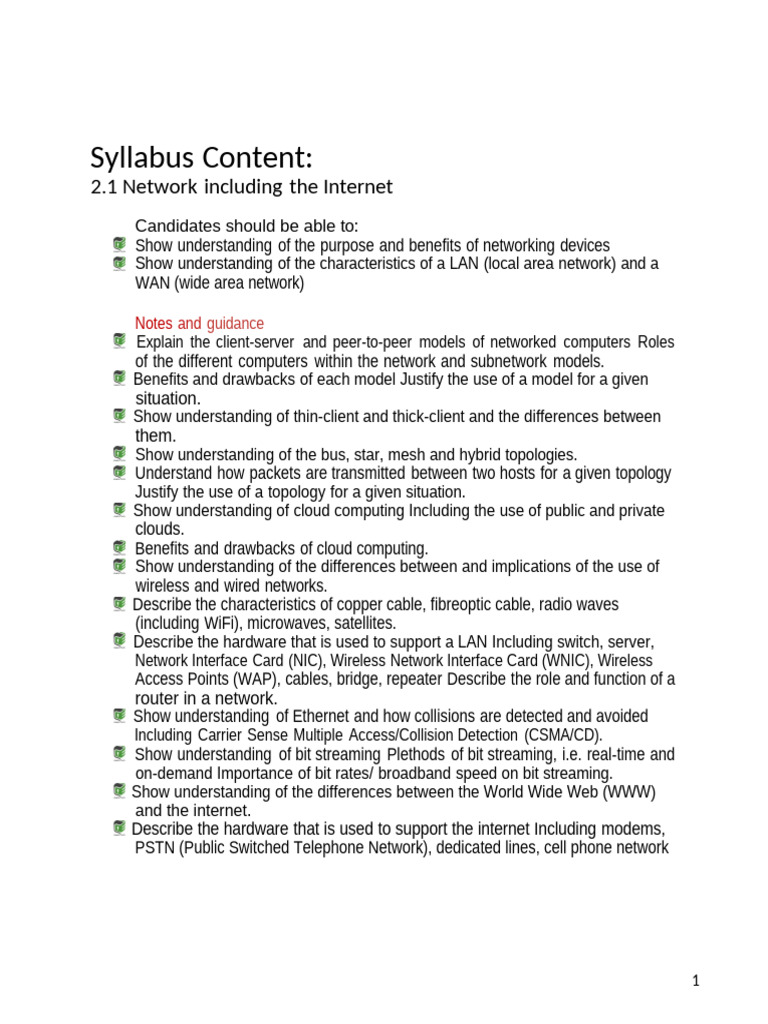 2.1 Network and Internet Updated (MT-L) | PDF | Computer Network ...