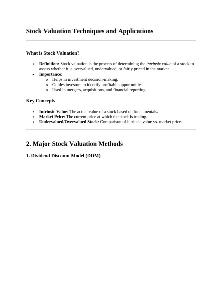 Stock Valuation | PDF