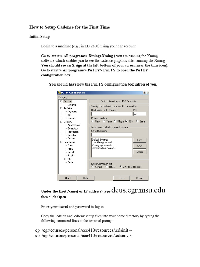 How To Setup Cadence - pdf-1 | PDF | Command Line Interface | Computer File