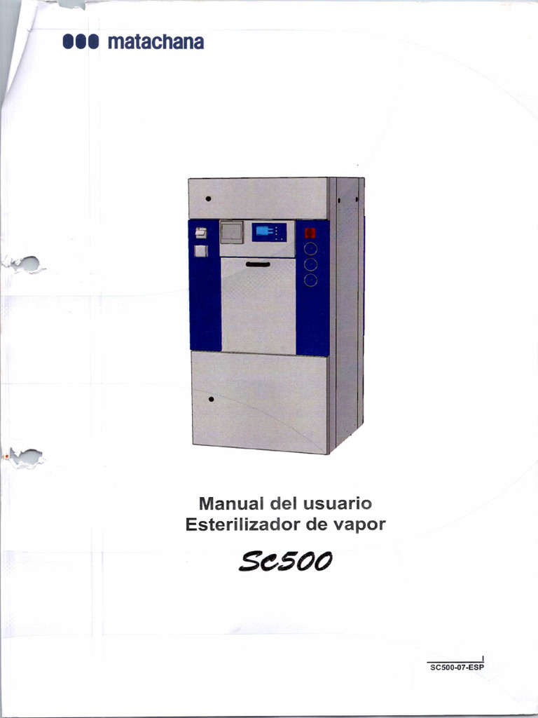 Esterilizador de Vapor Matachana SC500 | PDF