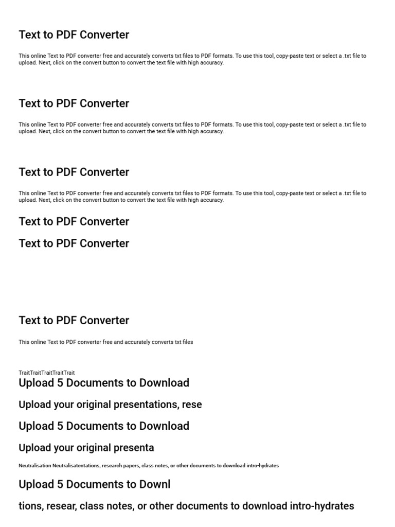 Text To PDF Converter | PDF