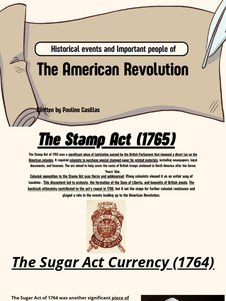 Key Events of the American Revolution | PDF | American Revolution ...