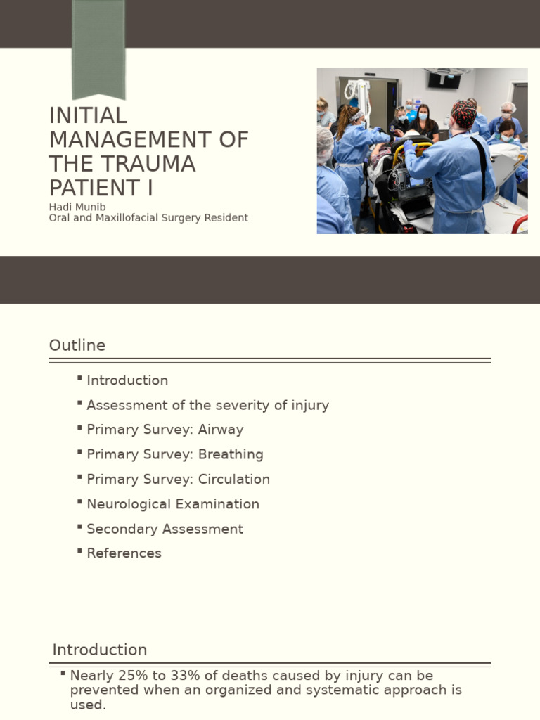 Trauma Patient Management Overview | PDF | Thorax | Major Trauma