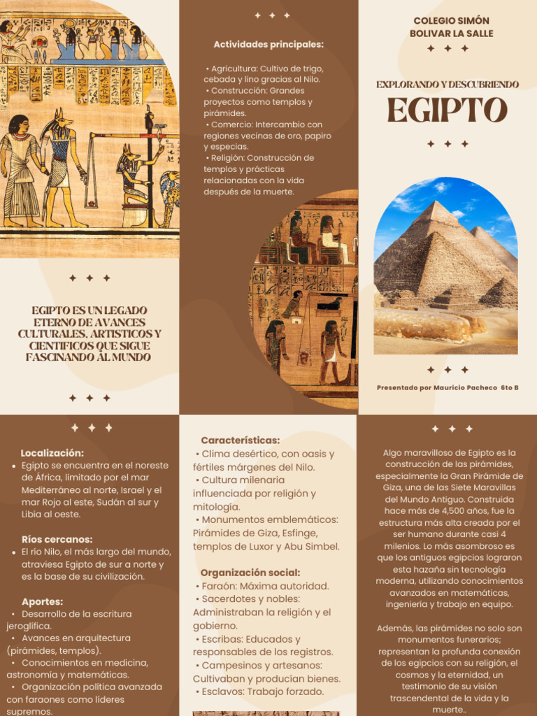 Triptico Egipto | PDF | Antiguo Egipto | Nilo