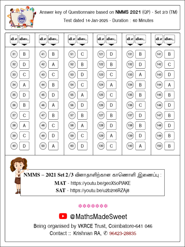 2021 - Set 23 - Answer Key TM | PDF
