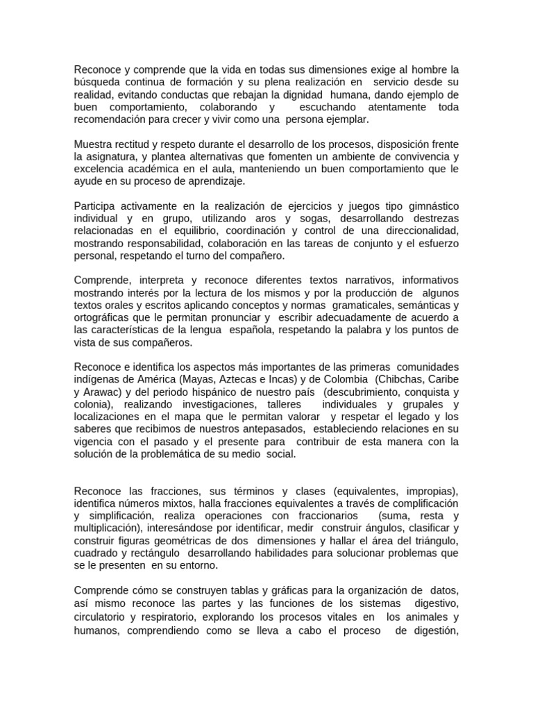 Reconoce y Comprende Que La Vida en Todas Sus Dimensiones Exige Al ...