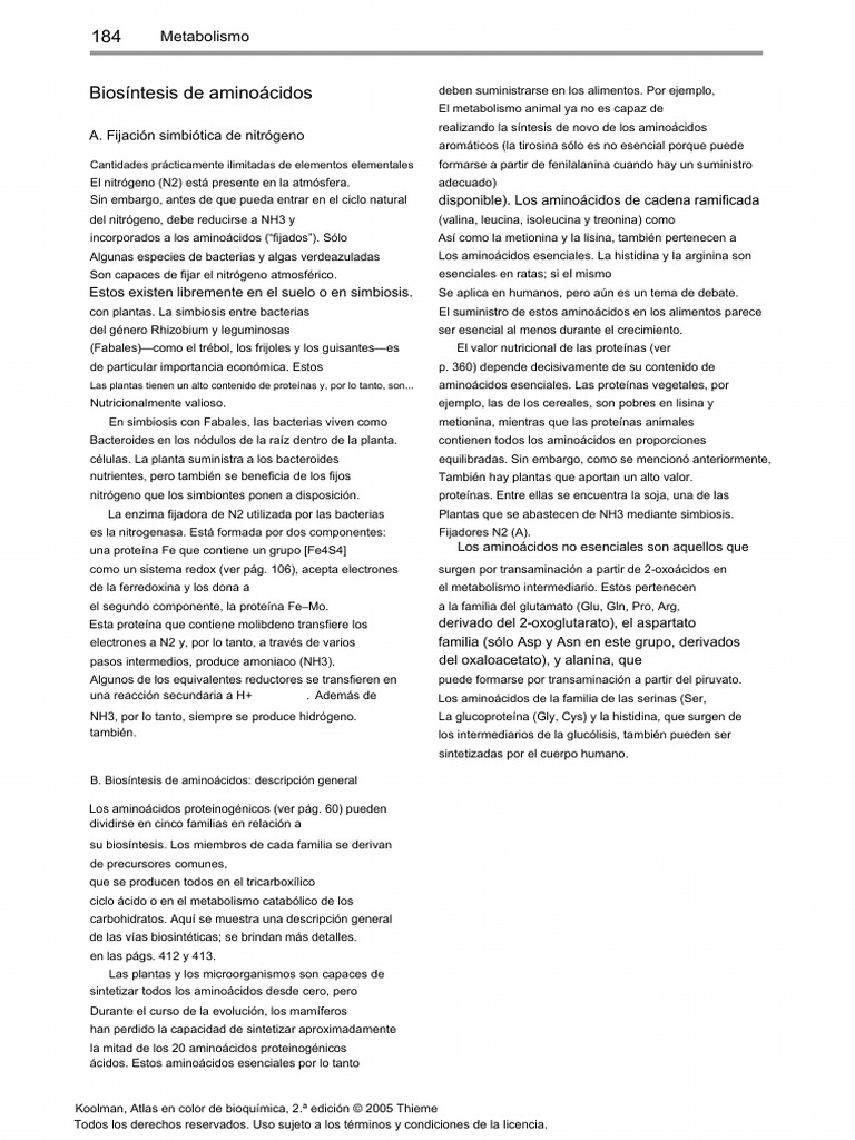 Color Atlas of Biochemistry 4 | PDF | Biosíntesis | Nucleótidos