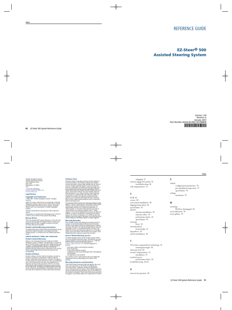 EZ-Steer 500 Reference Guide | PDF | Electromagnetic Interference | Radio