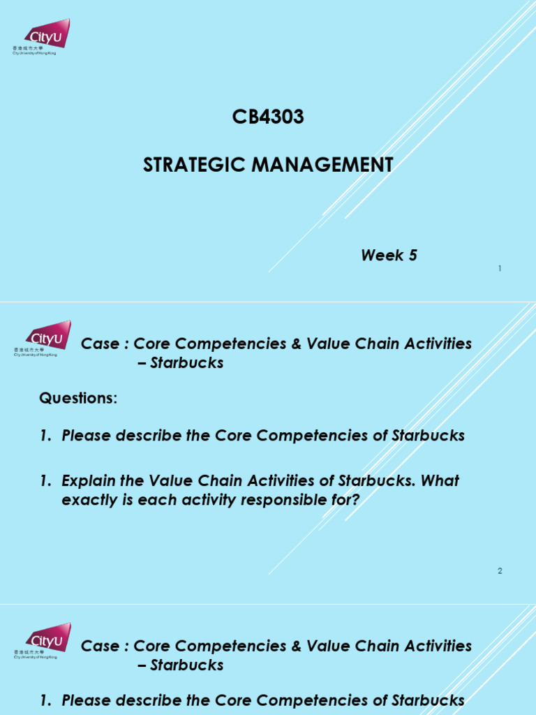 Ch.5 BUSINESS LEVEL STRATEGY - 1 | PDF | Starbucks | Competitive Advantage