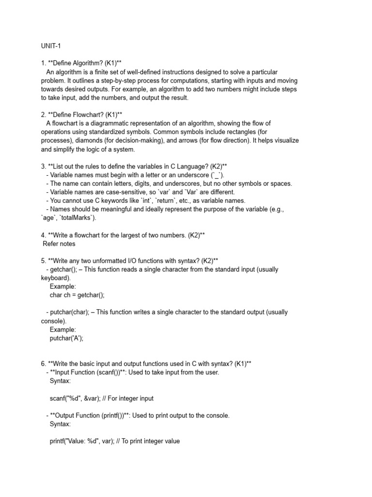 C Programming Basics & Concepts | PDF | Control Flow | Time Complexity