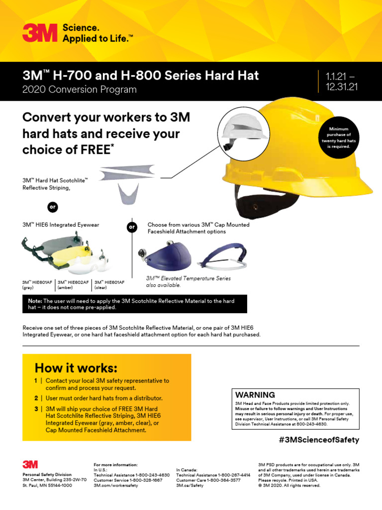 3M PSD HEFH 2805 Hard Hat Conversion Flyer 2020 | PDF | Headgear