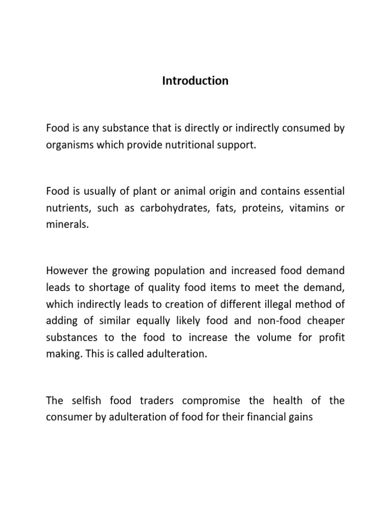 Food Adulteration: Detection Methods | PDF | Foods | Black Pepper