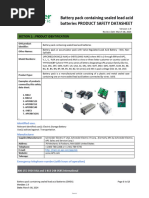 MSDS Un2800 | PDF | Dangerous Goods | Firefighting