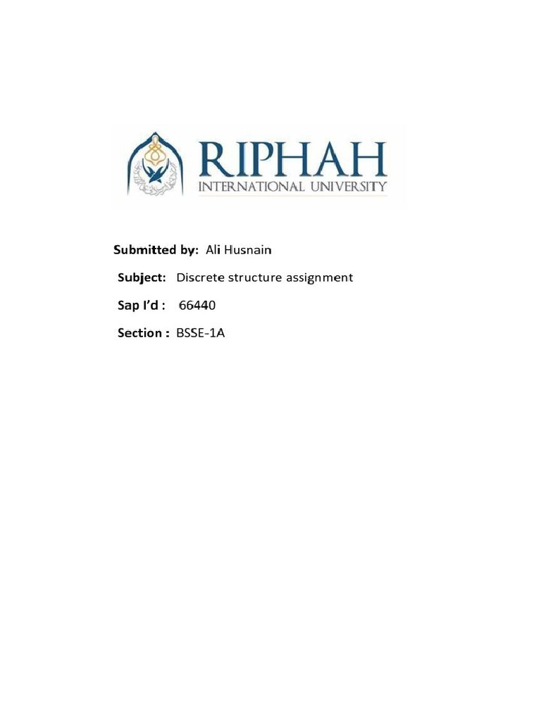 Discrete Assignment 3 | PDF