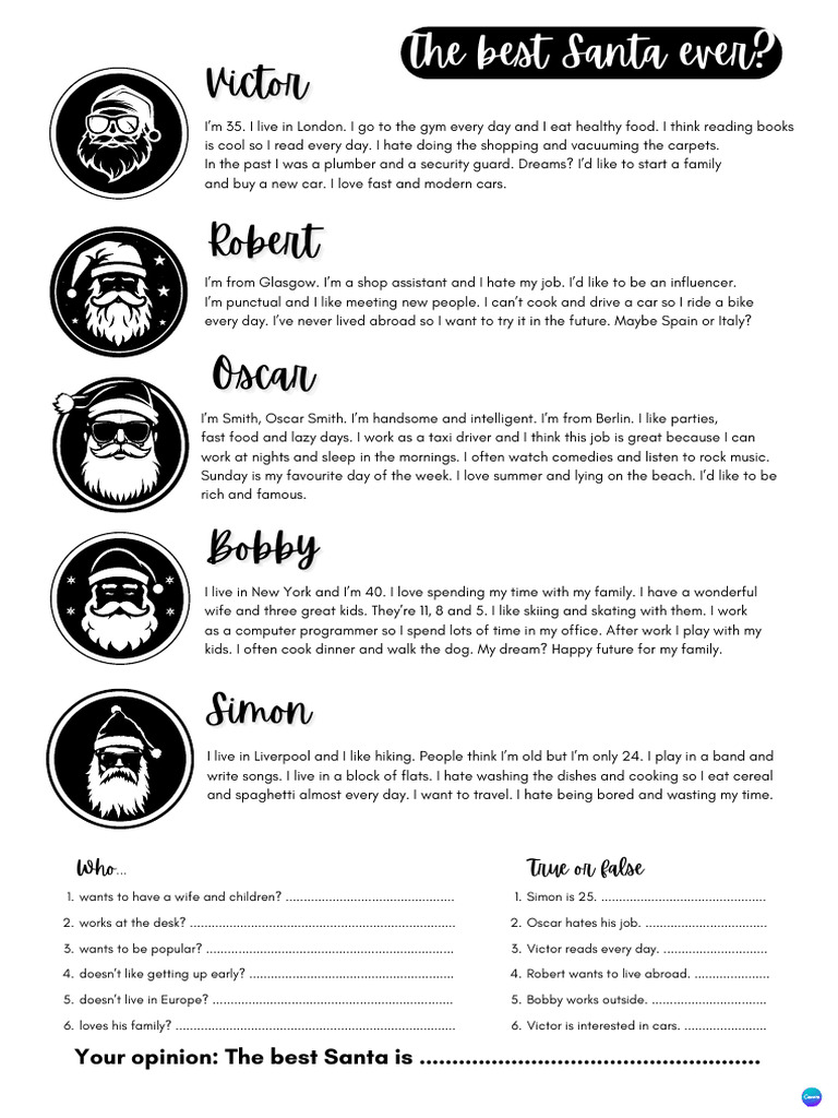 The Best Santa Ever Nauka Z Efektem | PDF