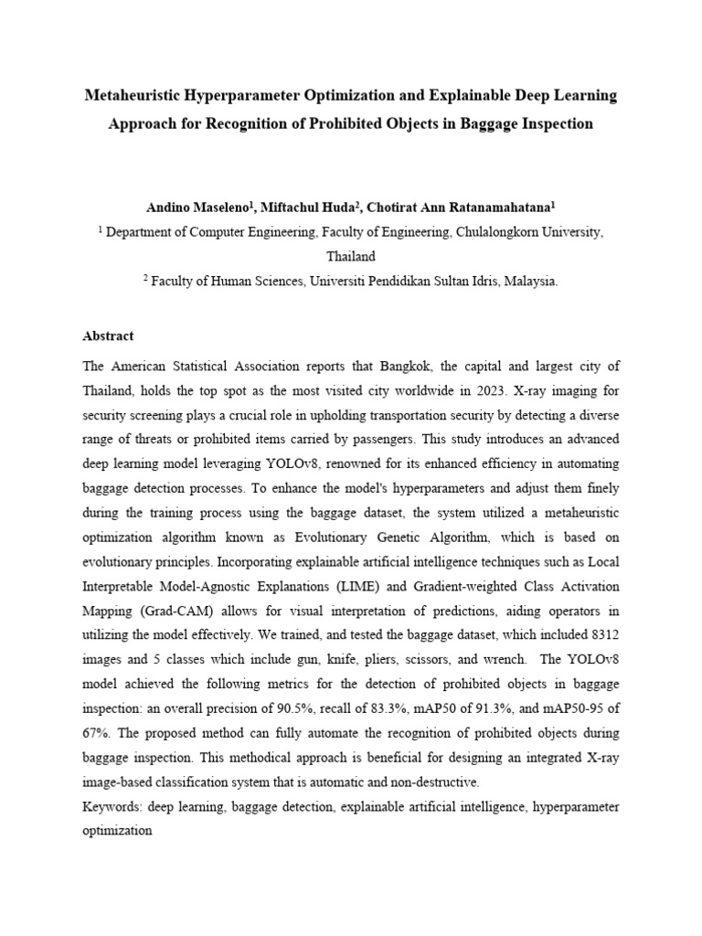 2023 Metaheuristic Hyperparameter Optimization and Explainable Deep Learning | PDF | Image ...