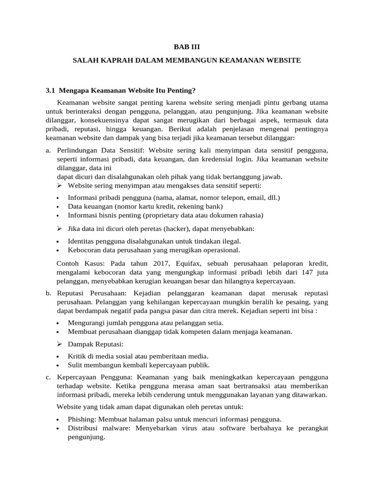 MODUL BAB 3 & 5 KEAMANAN WEB | PDF