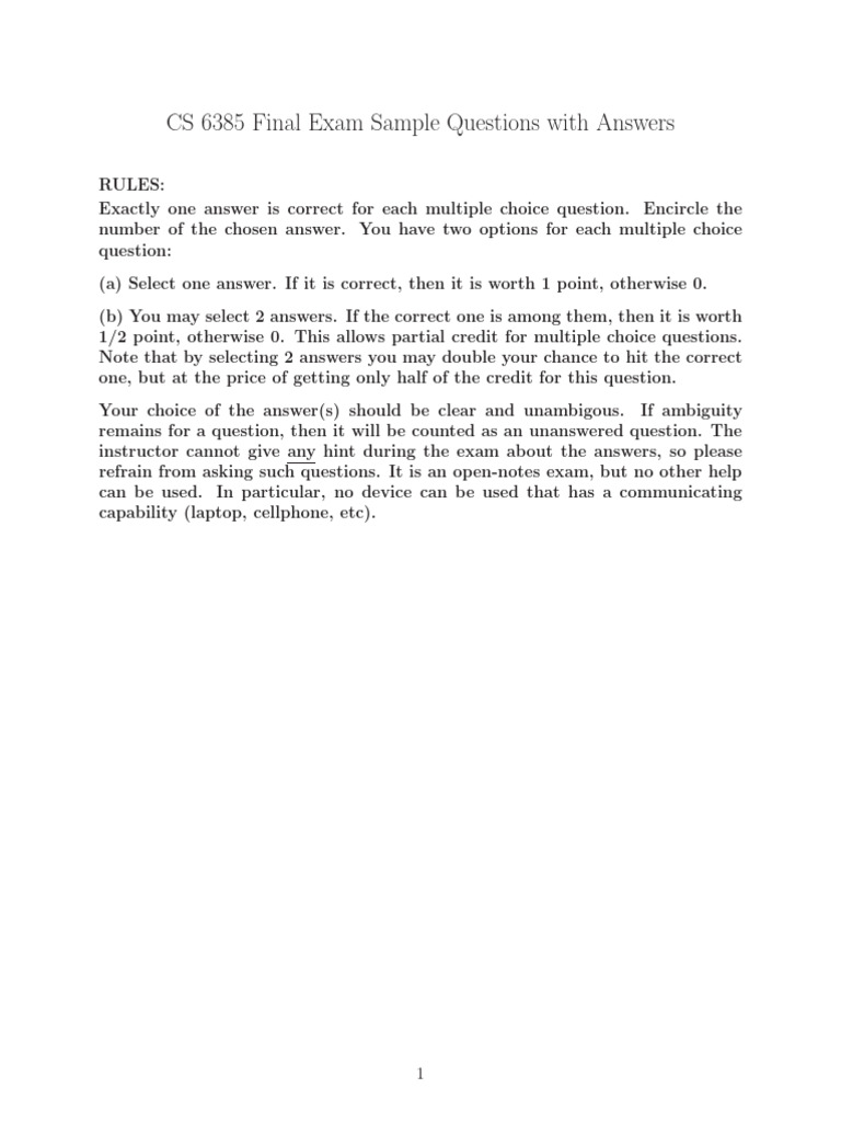 sample questions | PDF | Mathematical Relations | Theoretical Computer ...