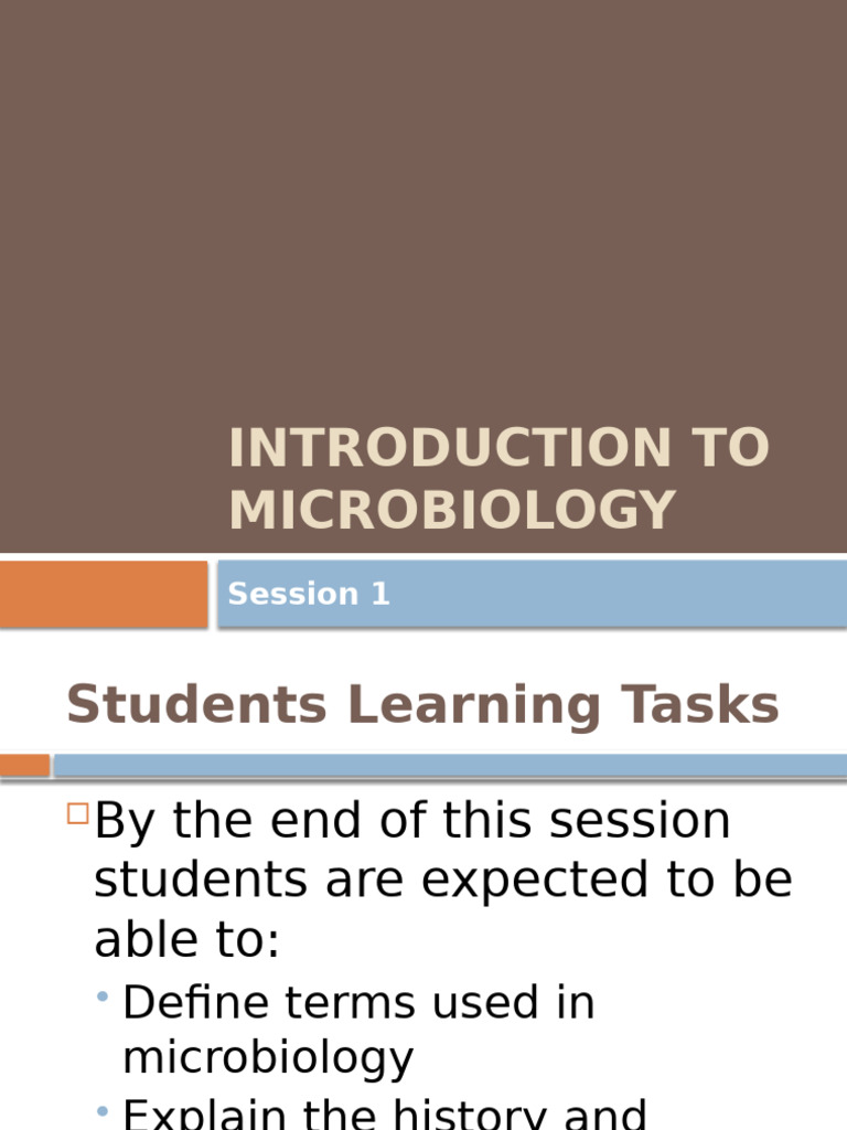 1.introduction To Microbiology | PDF | Microbiology | Bacteria