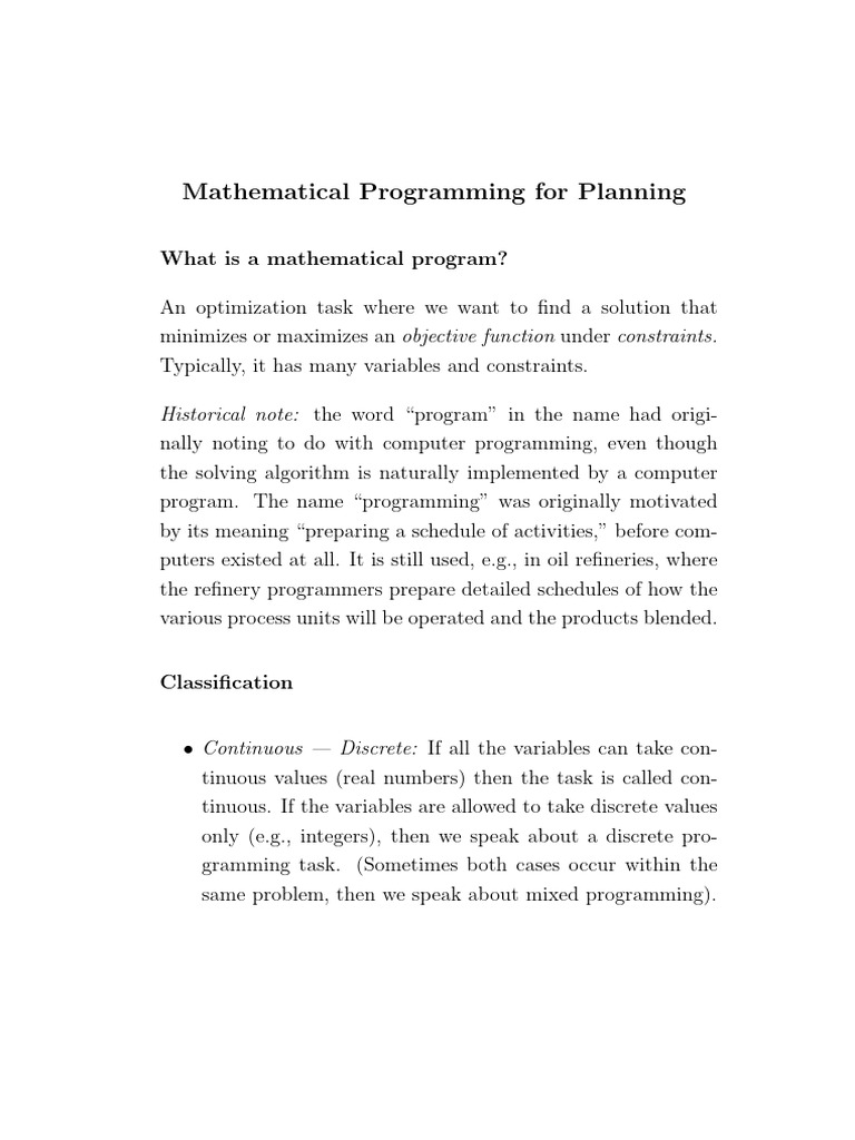 Combined Doc | PDF | Mathematical Optimization | Linear Programming