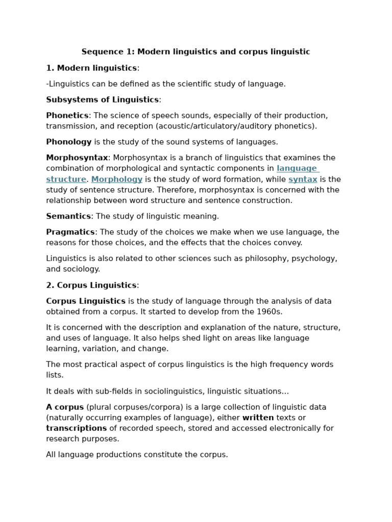 summary-lc (2) | PDF | Linguistics | Morphology (Linguistics)