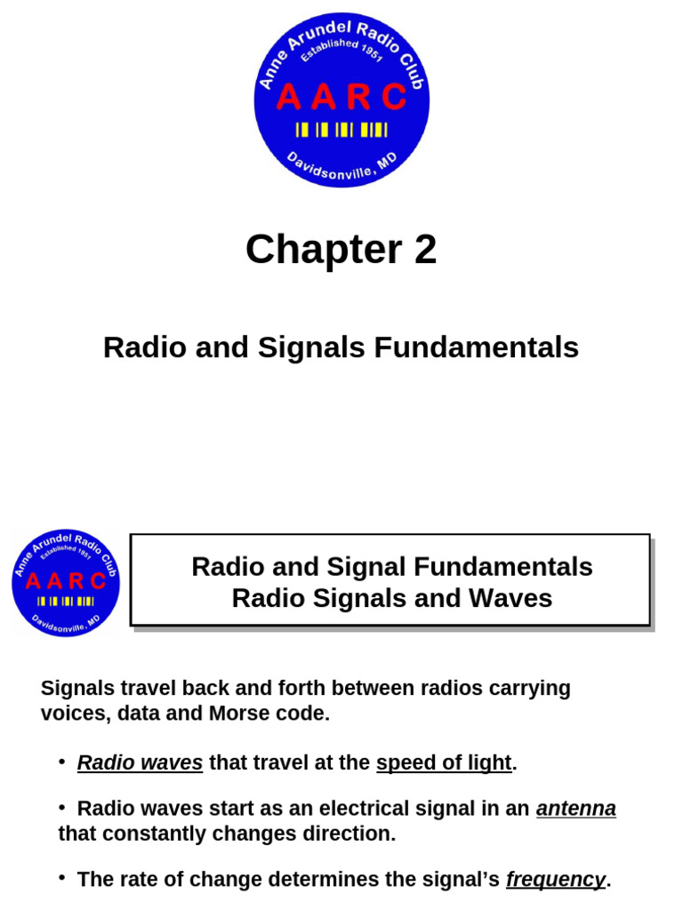 5832024-Radio and Signals Fundamentals Ann Arunded Radio Club | PDF ...
