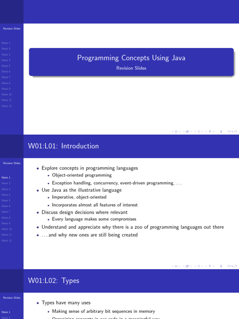 Java Revision Slides (1) | PDF | Method (Computer Programming) | Programming