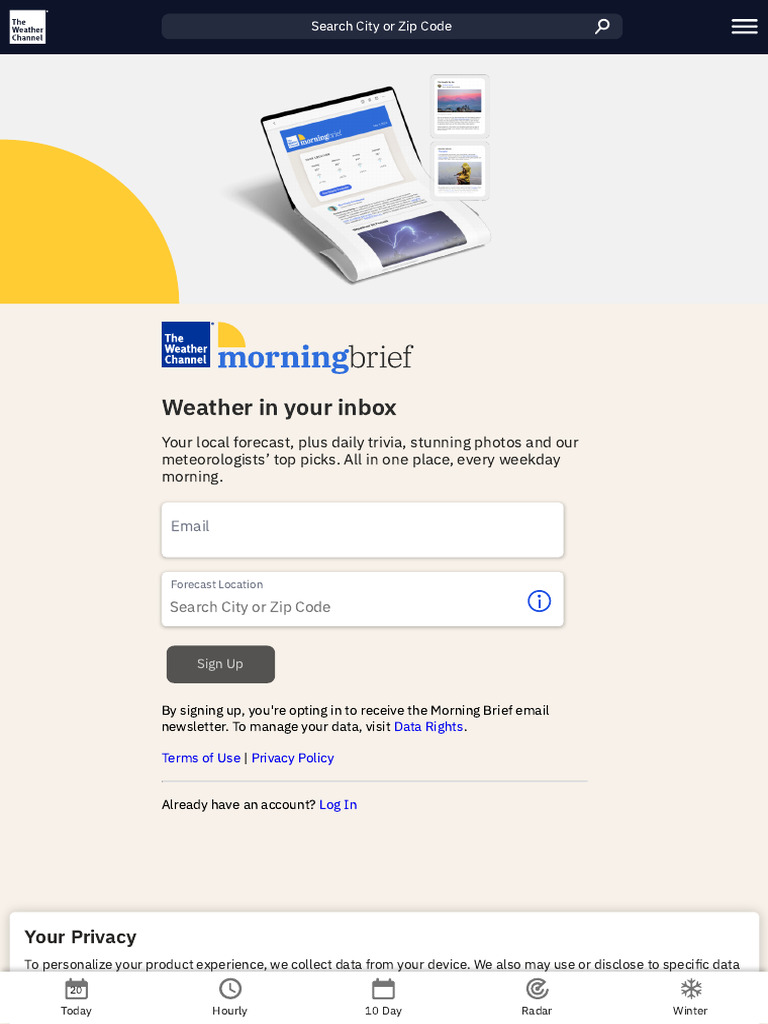 Weather.com Newsletter Subscribe for Your Persona | PDF