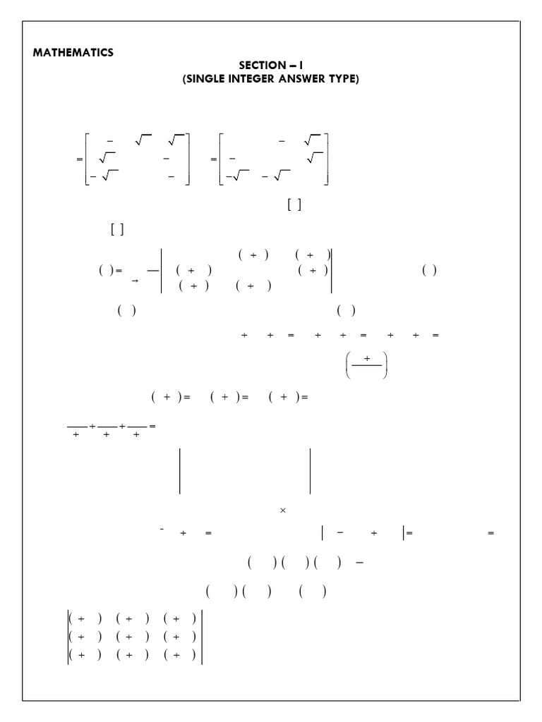 3 Matrices and Determinants | PDF | Matrix (Mathematics) | Determinant