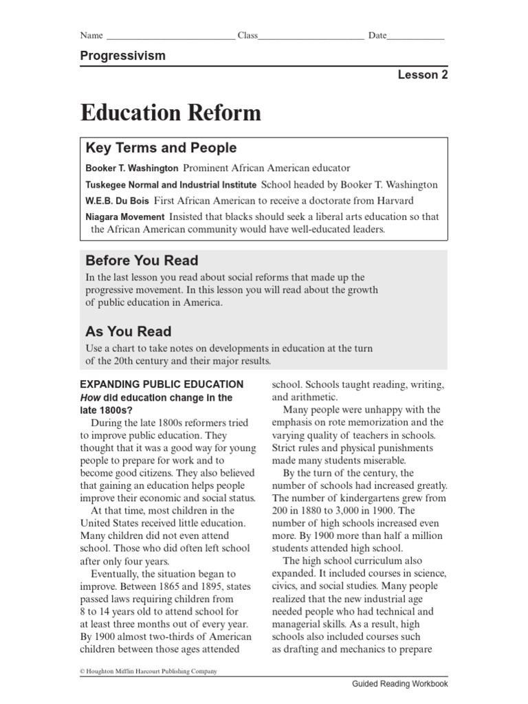 Kami Export - US History Guided Reading Progressive Era Education ...