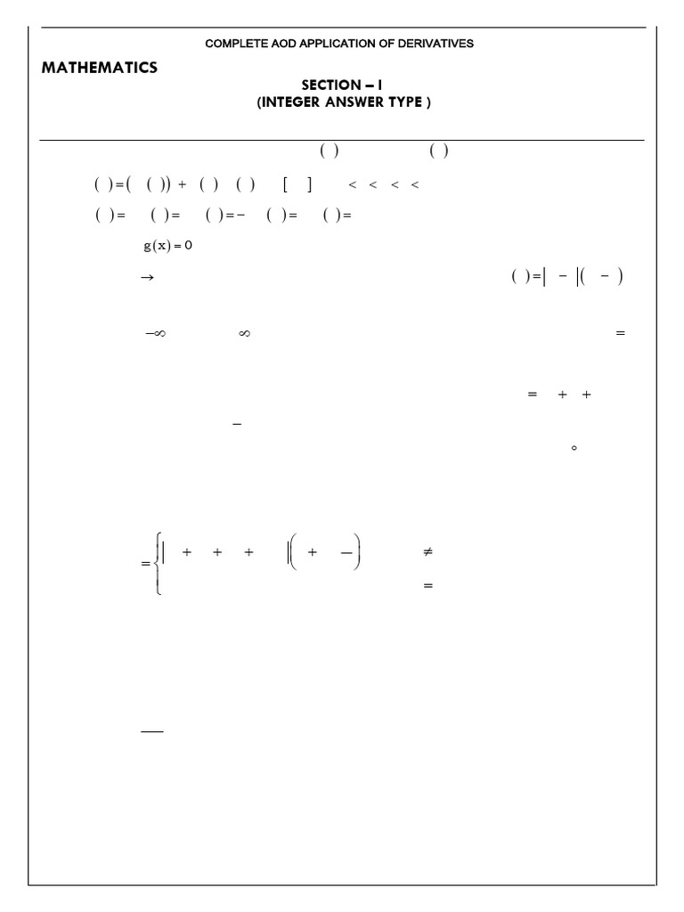 MATHS ASS AOD, C & D, DIFFERENTIATION, & LIMITS | PDF | Function (Mathematics) | Derivative