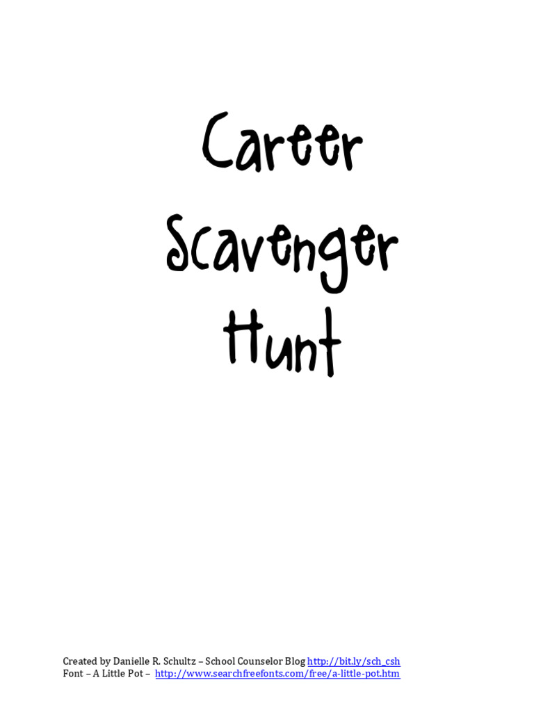 Career Scavenger Hunt Valery | PDF