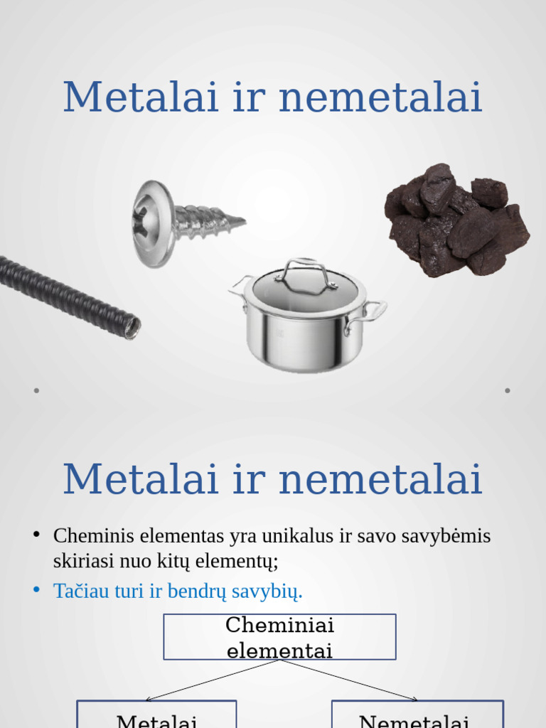 8.metalai Ir Nemetalai | PDF