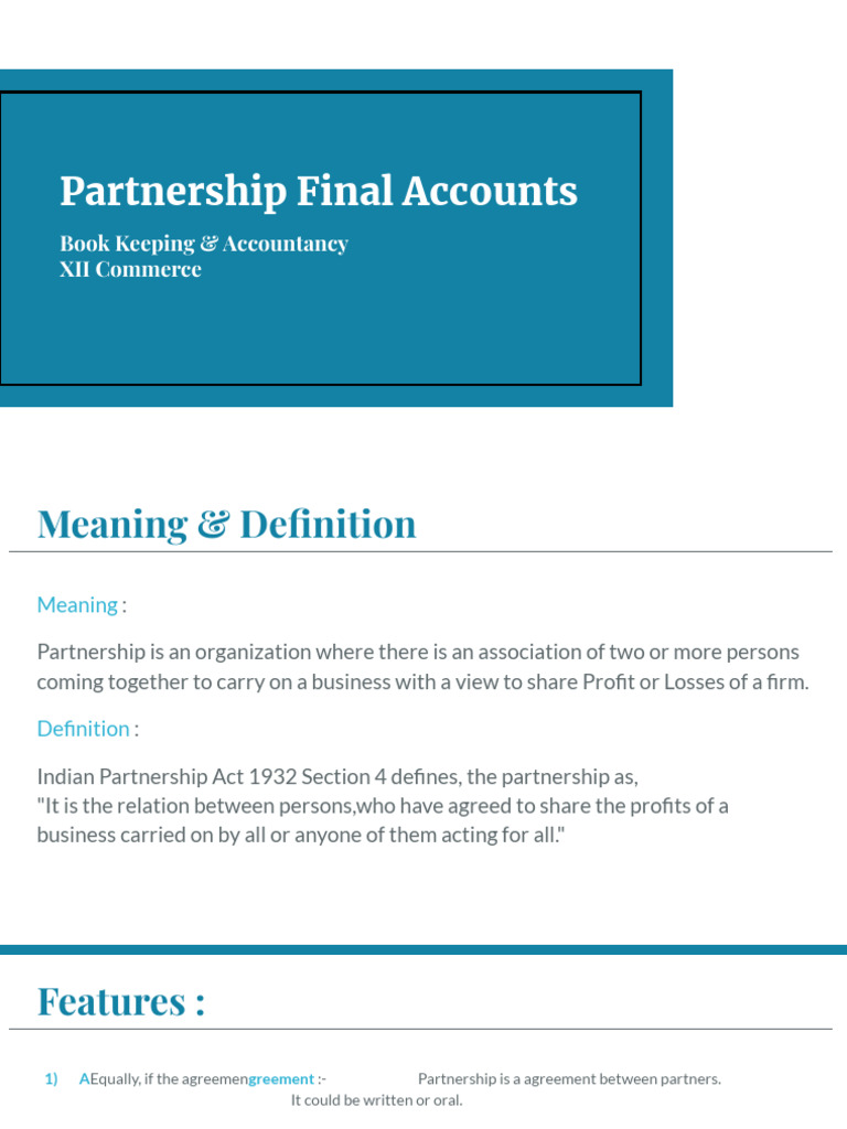 Partnership Final Accounts | PDF | Partnership | Expense