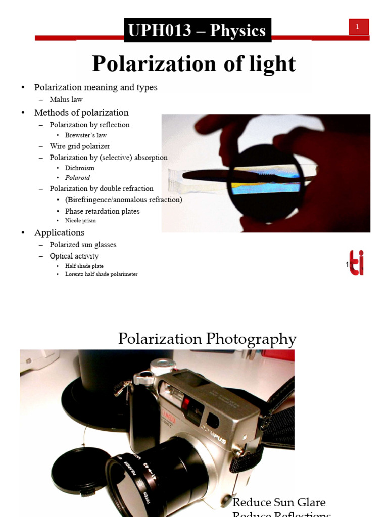 8 Polarization Pdf Polarization Waves Physical Phenomena