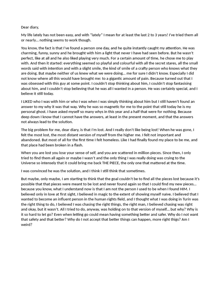 Dear Diary | PDF