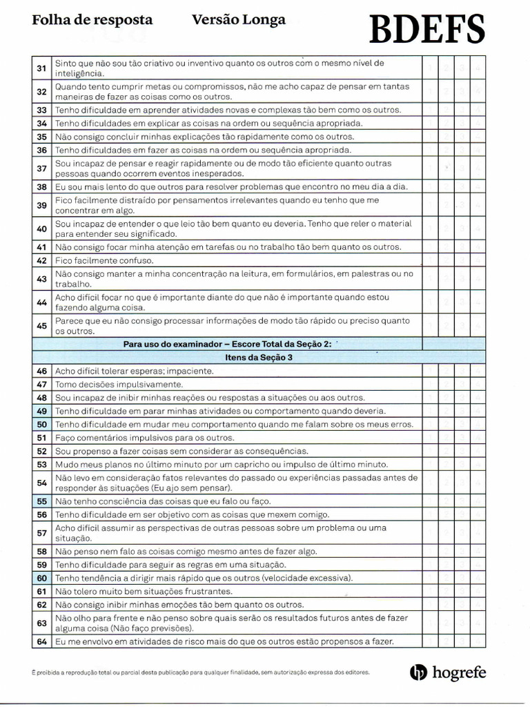BDEFS 02 Função Executiva | PDF