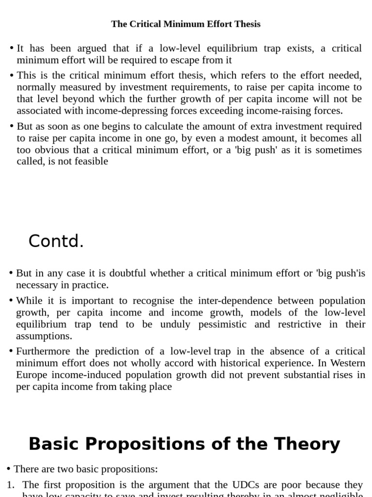 Critical Minimum Effort | PDF | Economic Growth | Income